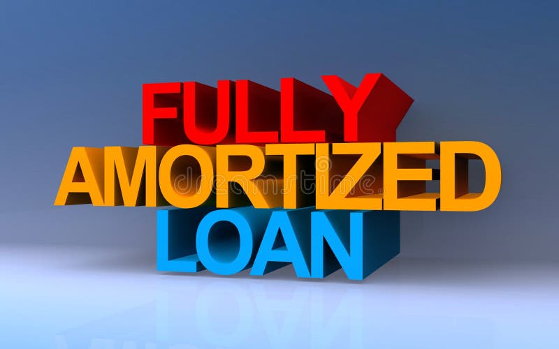 Fully Amortized Loan on Blue Stock Illustration - Illustration of ...