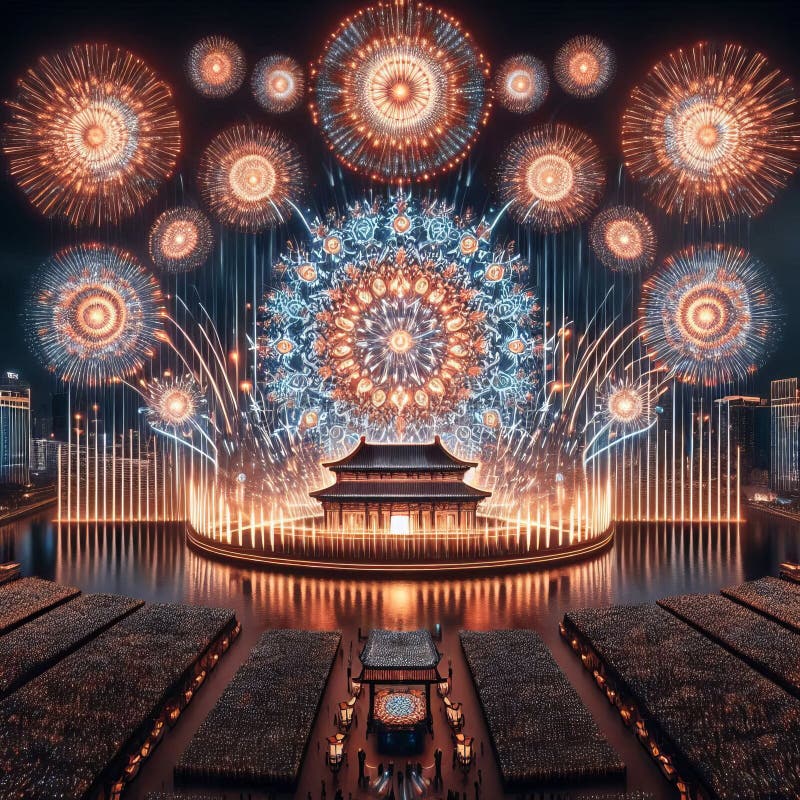 A Fully Automated Fireworks Show Choreographed by AI Algorithms Stock ...