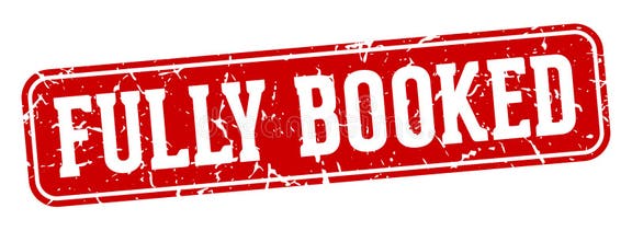 Fully Booked Rectangular Sign. Fully Booked Stamp Stock Illustration ...