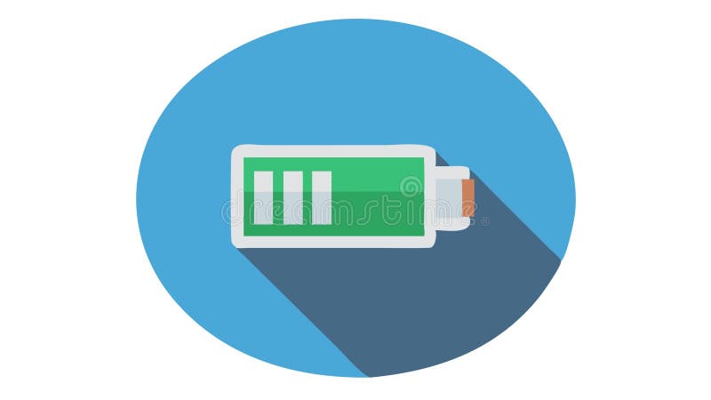 Fully Charged Battery Icon, Power Level Indicator, Vector Design ...