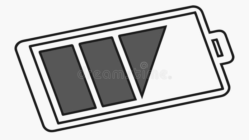 Fully Charged Battery Icon Vector Illustration Design in Flat Style ...