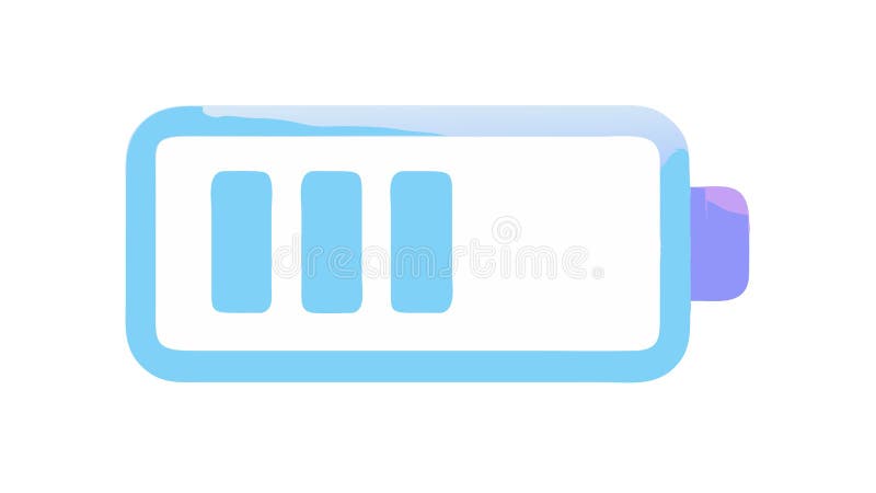 Fully Charged Battery Icon Vector Illustration in Flat Style, Vector ...