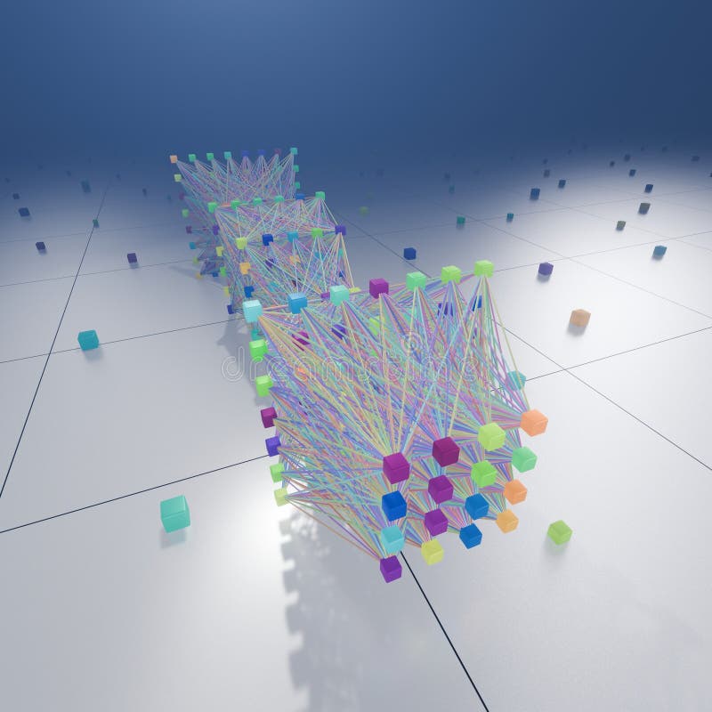 Fully Connected Neural Network Structure Illustrated in a Colorful 3D ... Fully Connected Neural Network Structure Illustrated in a Colorful 3D ...