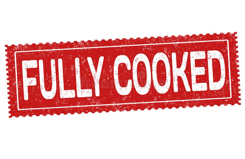 Fully Cooked Red Ribbon or Banner Design Stock Vector - Illustration of ...