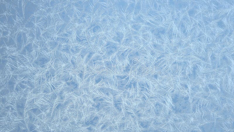 Fully Covered Frosted Frame. Frosted Patterns on the Glass Stock ...