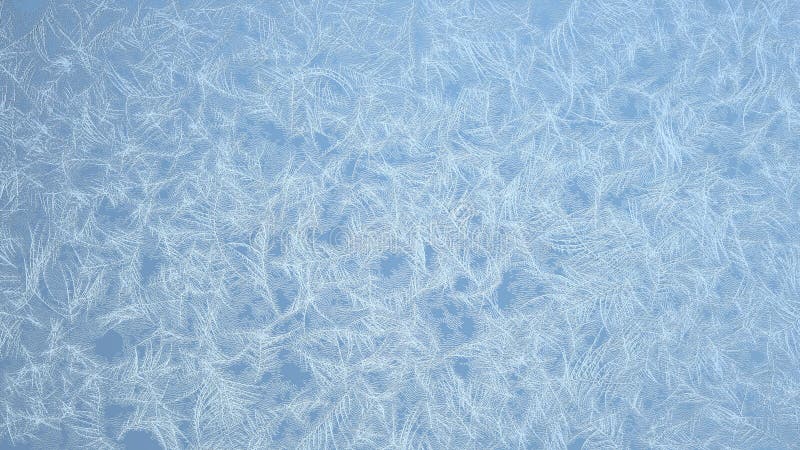 Fully Covered Frosted Frame. Frosted Patterns on the Glass Stock ...