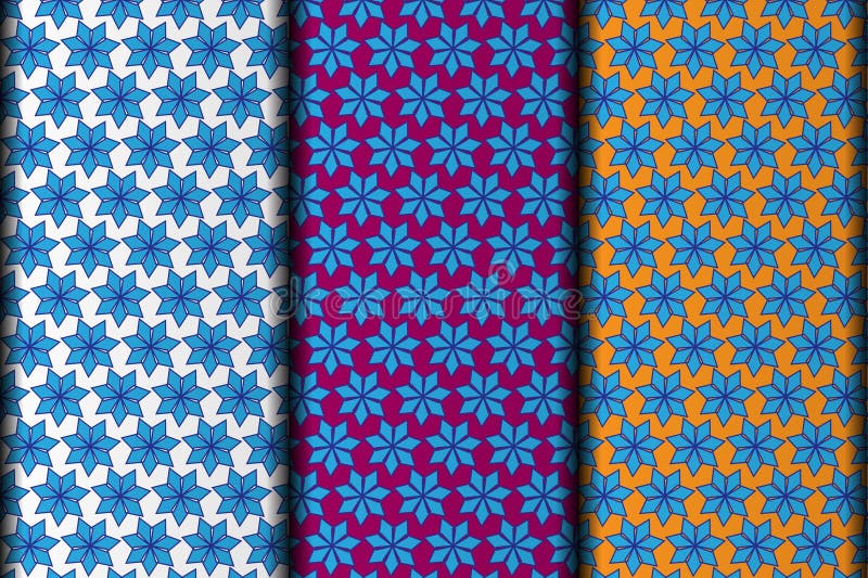 Star Vector Eps Seamless Pattern Design Template. Stock Illustration - Illustration of yellow ...