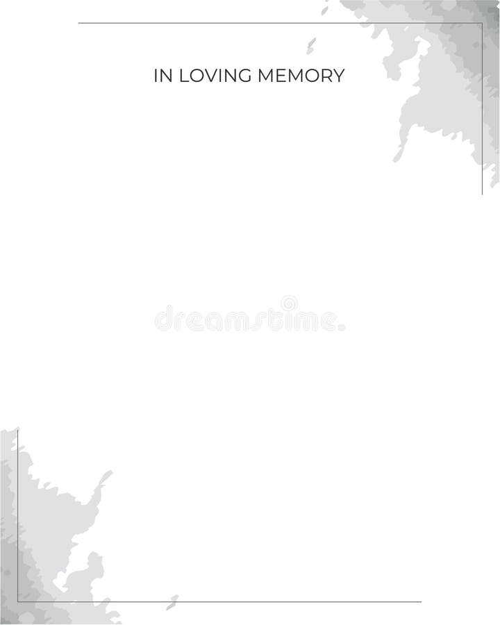 Fully Editable Funeral Invitation Template. Vector Format for ...