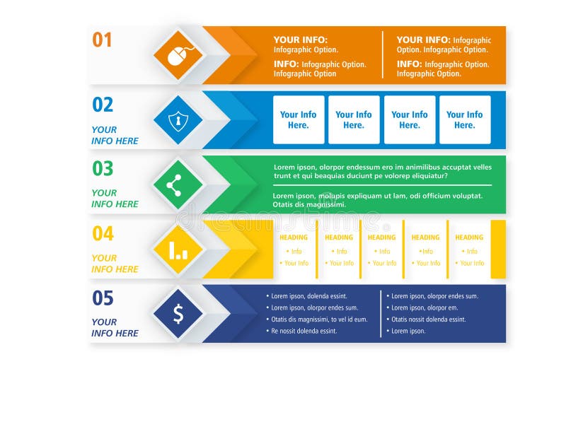 Vector Infographic Numbered Banners Stock Vector - Illustration of ...