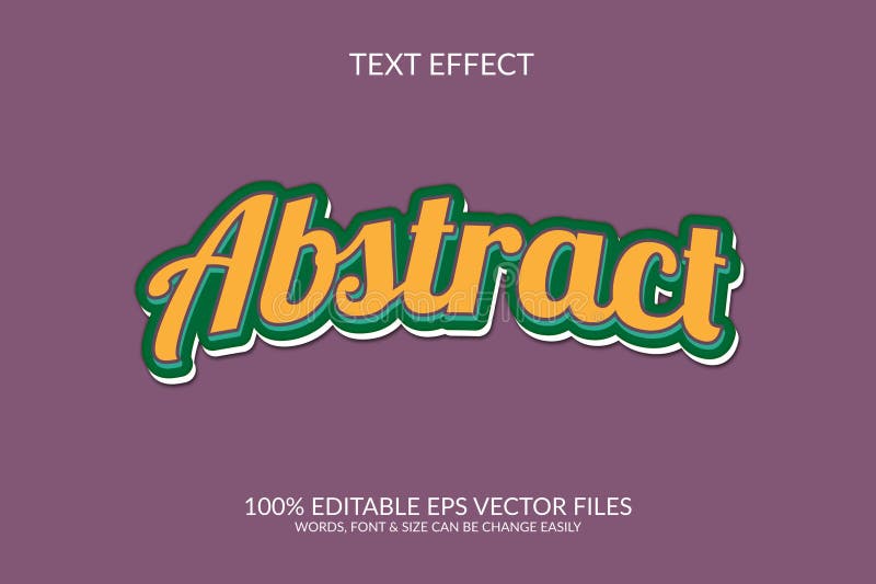 Abstract Vector Text Effect Design. Stock Illustration - Illustration ...