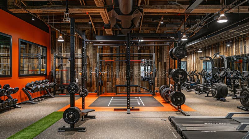 Fully Equipped Gym with Multiple Machines and Equipment Stock Photo ...