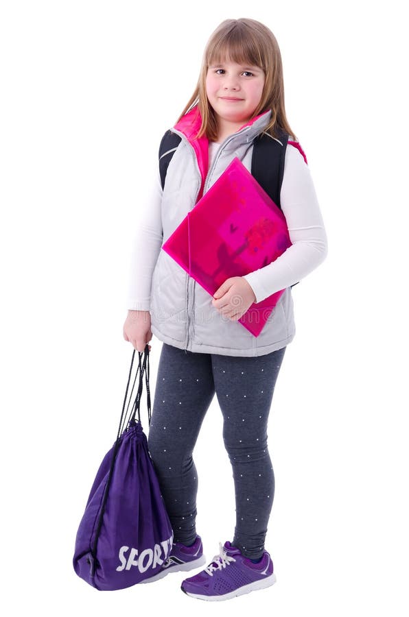 Fully equipped school girl stock image. Image of person - 29315681