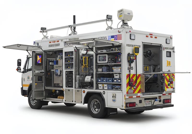 Fully Equipped White Emergency Response Vehicle for Disaster Relief and ...