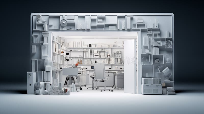 Fully-equipped Workspace in Limited Area Comprehensive Office.AI ...