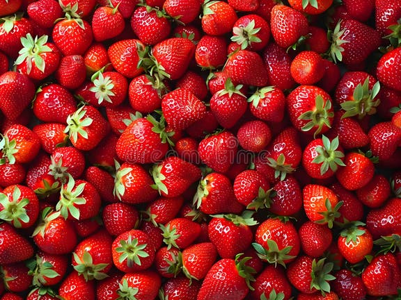 Fully Fresh Red Strawberry for Background Stock Illustration ...