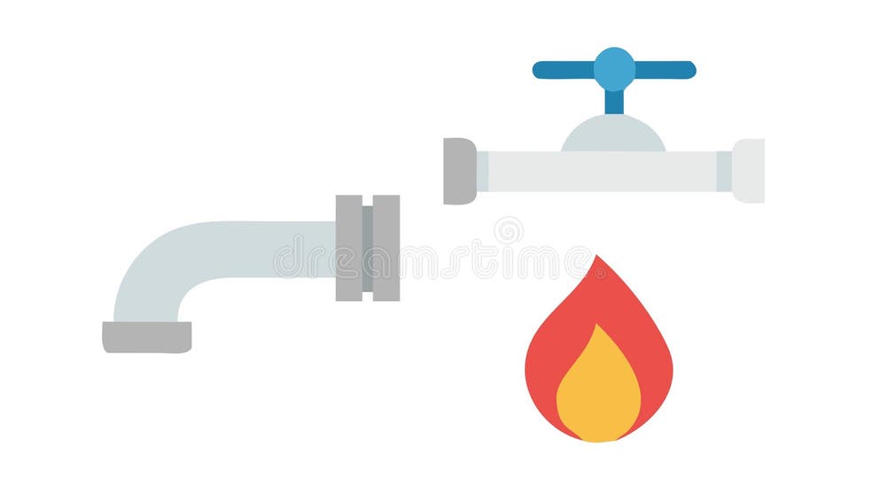 Fully Functioning Hot Water Tap Icon, Vector Design Generative AI Stock ...
