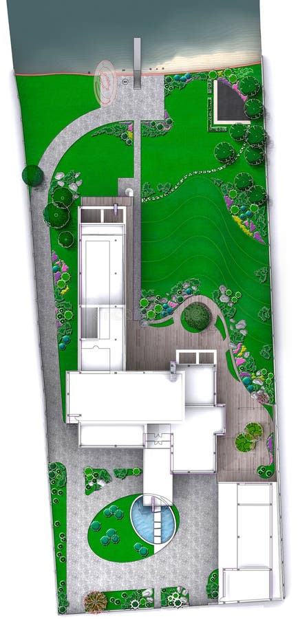 Site Development Plan, Cut Out Illustration Stock Illustration ...