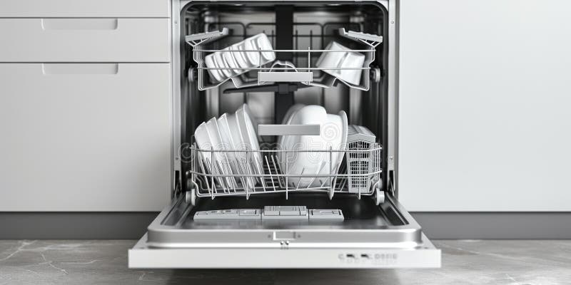 A Fully Loaded Dishwasher in a Kitchen. Perfect for Showcasing ...