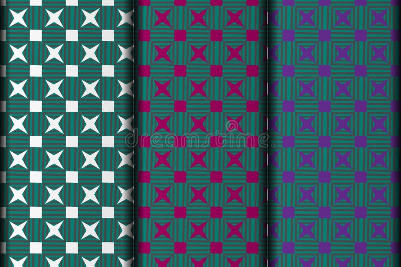 Star Vector Eps Seamless Pattern Design Template. Stock Illustration - Illustration of turquoise ...