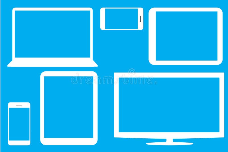 Fully responsive design stock vector. Illustration of internet - 42704602