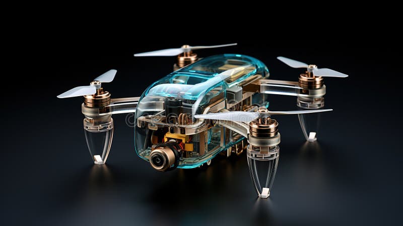 Fully Transparent Remote-Controlled Drone with Exposed Mechanical and ...