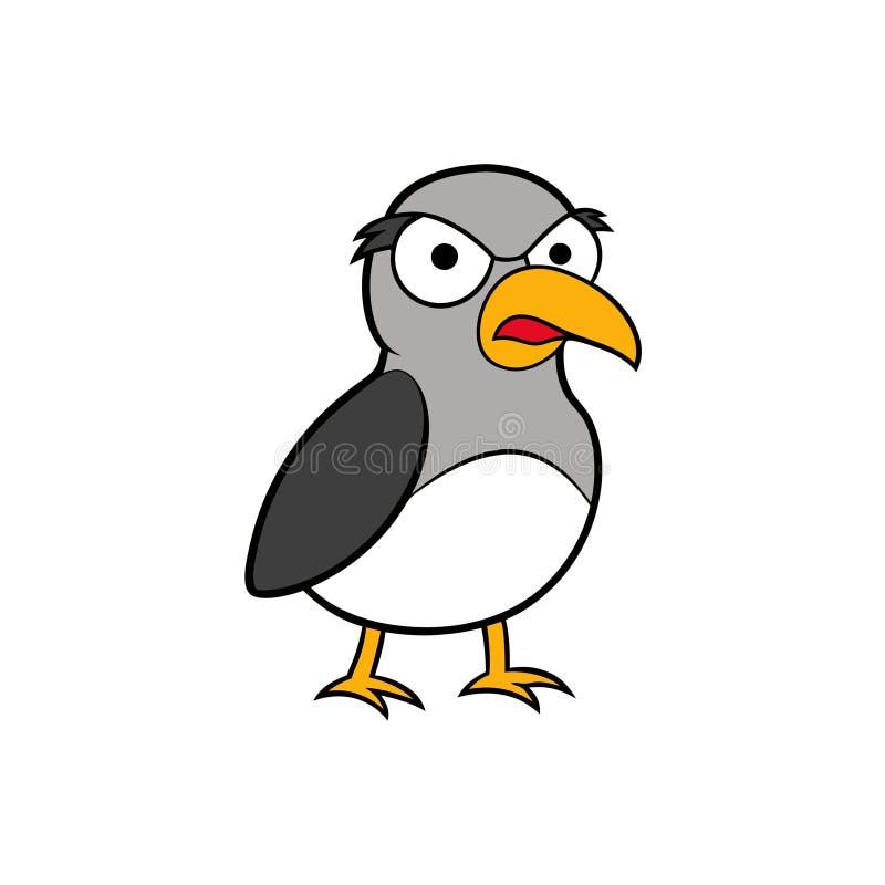 Fulmar Bird Angry Icon Vector Stock Vector - Illustration of fulmar ...