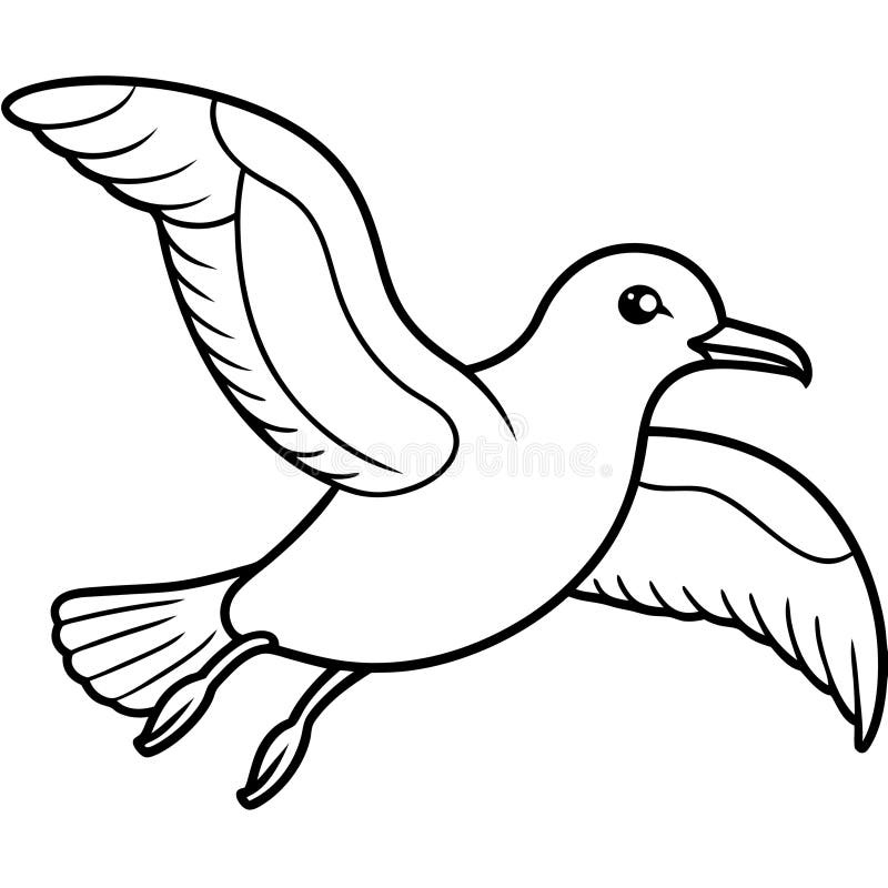 Fulmar Bird Jumps Icon Vector Stock Vector - Illustration of element ...