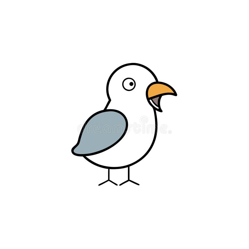 Fulmar Bird Speaks Icon Vector Stock Vector - Illustration of flat ...