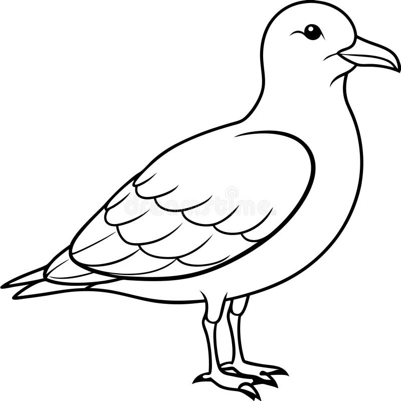 Fulmar Bird Stands Icon Vector Stock Vector - Illustration of design ...