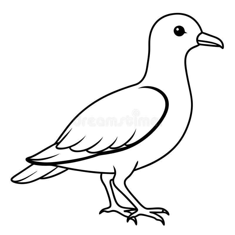 Fulmar Bird Walks Icon Vector Stock Vector - Illustration of element ...