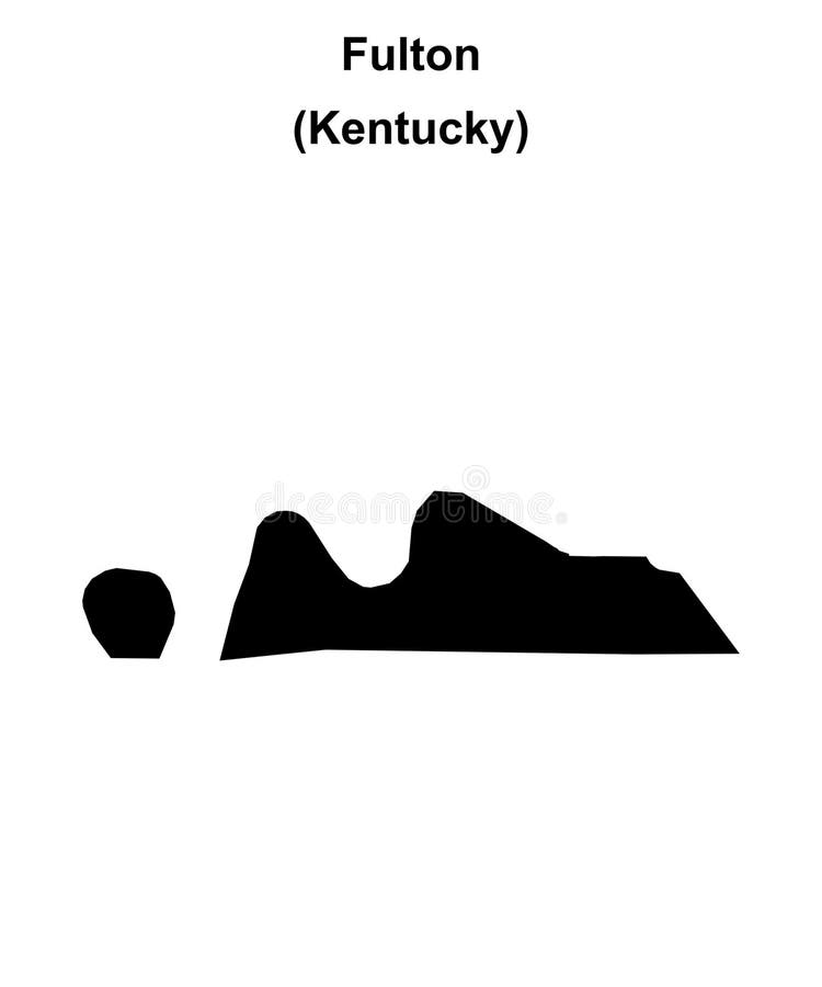 Fulton outline map stock vector. Illustration of county - 361597357