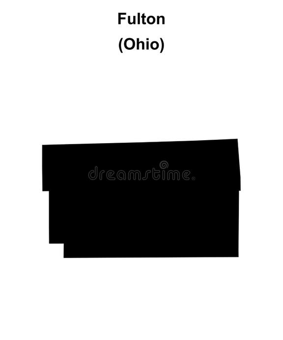 Fulton outline map stock vector. Illustration of shape - 361749784