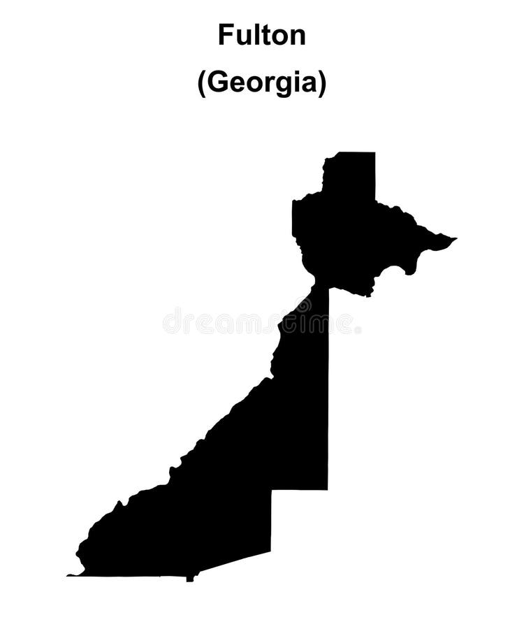 Fulton outline map stock vector. Illustration of region - 357892069