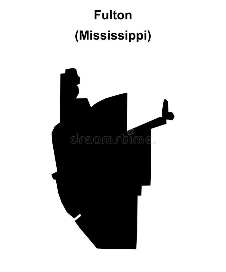 Fulton outline map stock illustration. Illustration of template - 387461891