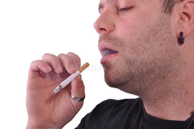 Fumador imagem de stock. Imagem de sozinho, humano, macho - 34653007