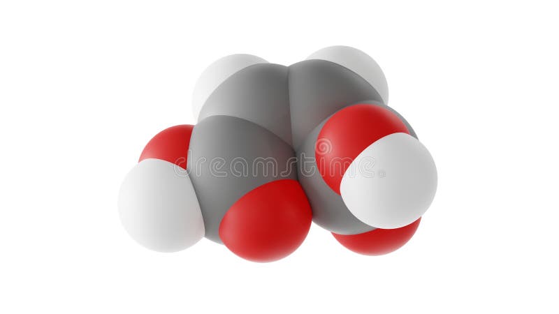 Fumaric Acid Molecule, Food Additive E297, Molecular Structure ...