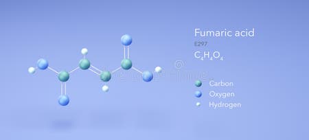 Fumaric Acid Molecule, Molecular Structures, Food Additive E297, 3d ...
