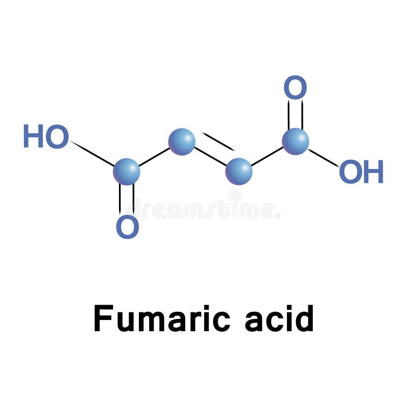 Fumaric Acid, C4H4O4, Molecule. it is Unsaturated Dicarboxylic Acid ...