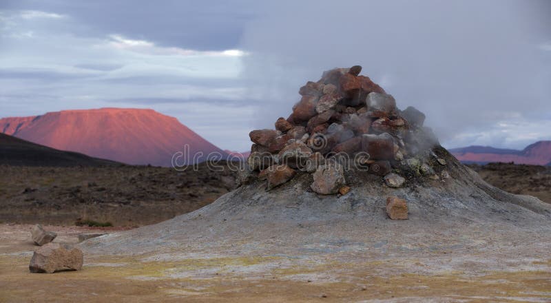 Fumarol in Iceland stock photo. Image of sulphur, boiling - 44257630