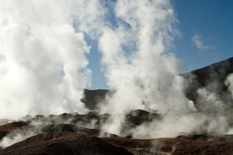 Fumarolas Del Vulcano, Bolivia. Fotografia Stock - Immagine di ...