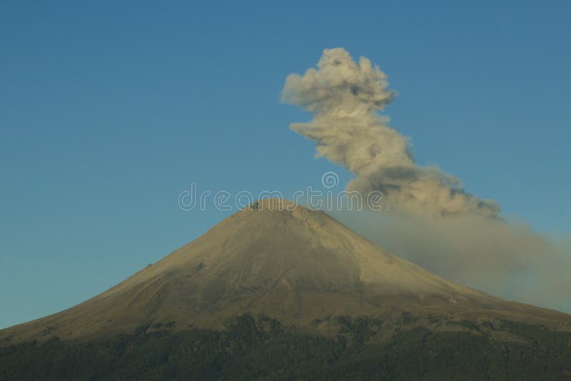 Fumarole Coming Out of the Volcano Popocatepetl Crater Stock Photo ...