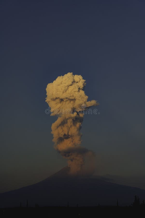 Fumarole Coming Out of the Volcano Popocatepetl Crater Stock Photo ...
