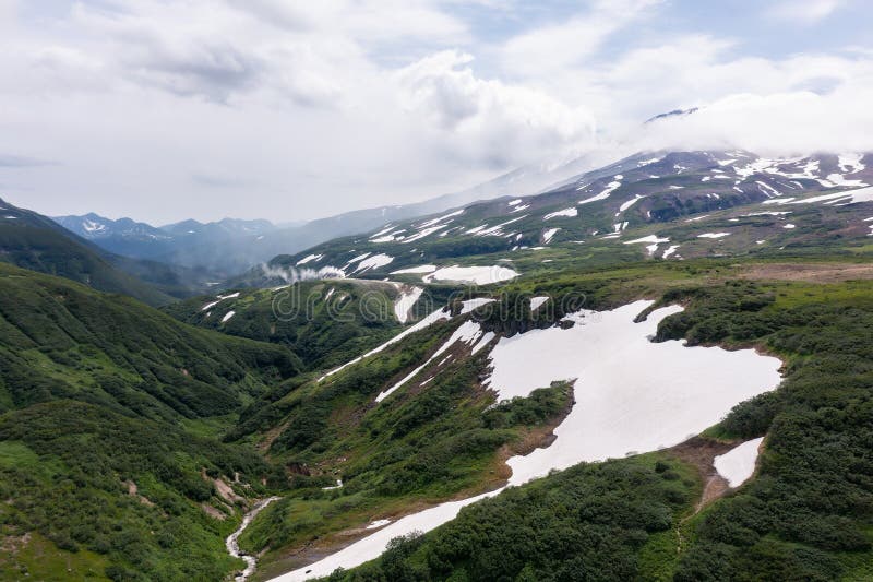 Fumarole Fields on the Small Valley of Geysers Stock Photo - Image of ...