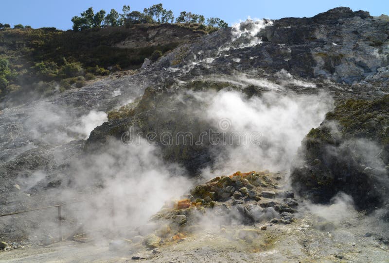 Vulcano fumarole arkivfoto. Bild av liggande, vänlig - 100784308
