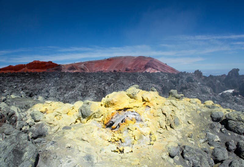 Fumarolic Field on a Volcano 2 Stock Photo - Image of scientist ...