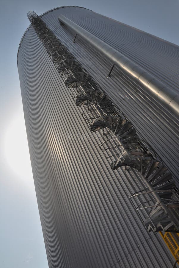Steel Stack in Thermal Power Plant (cooling Tower) with Pipe and ...