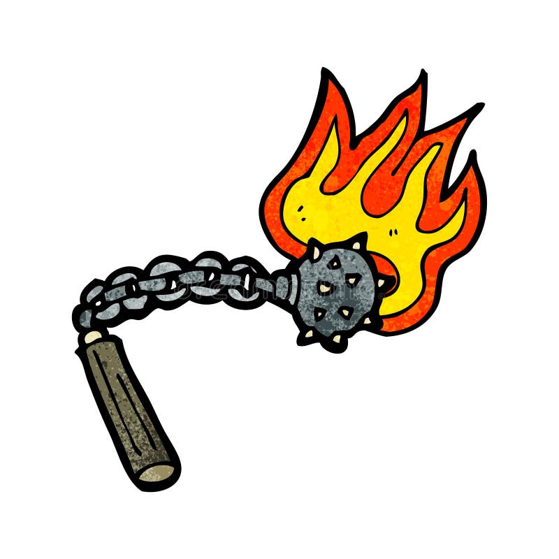 Fumetto Ardente Dell'arma Del Macis Illustrazione Vettoriale ...