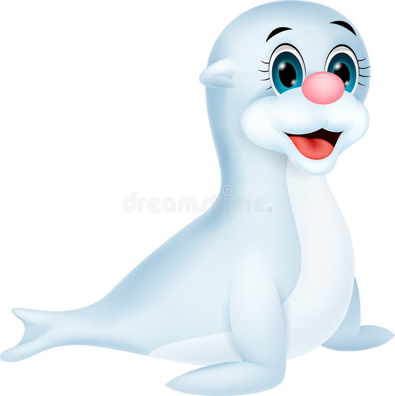 Fumetto Del Cucciolo Di Foca Illustrazione Vettoriale - Illustrazione ...