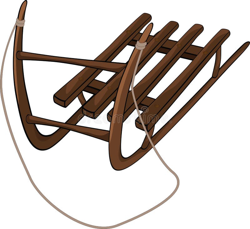 Fumetto della slitta illustrazione vettoriale. Illustrazione di ...