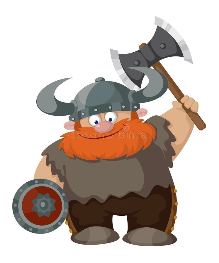 Personaggio Dei Cartoni Animati Di Viking Donna Notevole Vichingo In Un ...